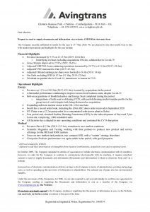 AIM 26 Checklist - Avingtrans PLC